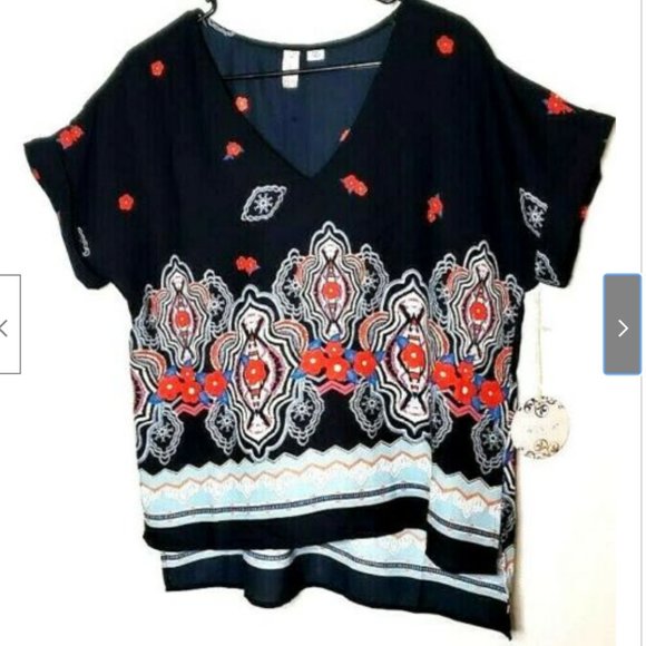 Misia | Tops | Misia Top Nwt Pxl Black Chic Geometric Design Pxl | Poshmark